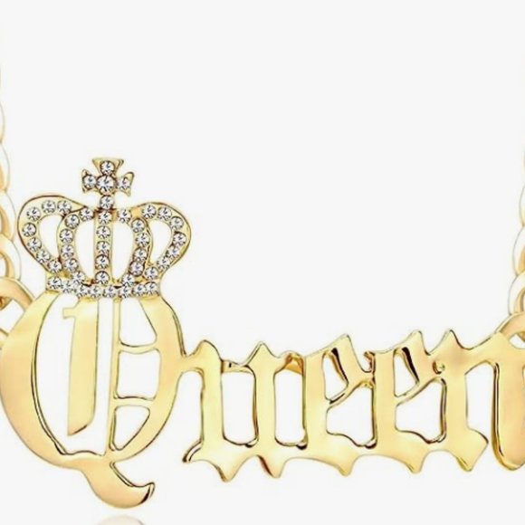 Jewelry | Crystal Crown Queen Chunky Chain Necklace | Poshmark